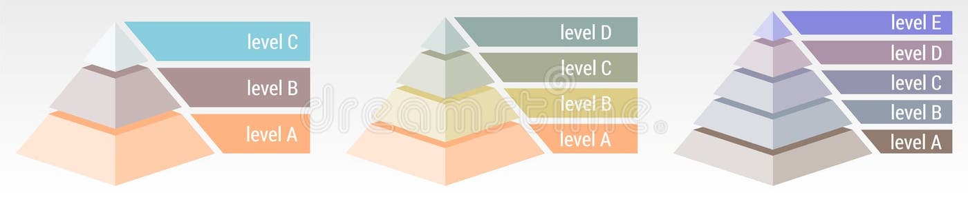 Pyramid Three Layers Isolated Stock Illustrations – 50 Pyramid Three ...