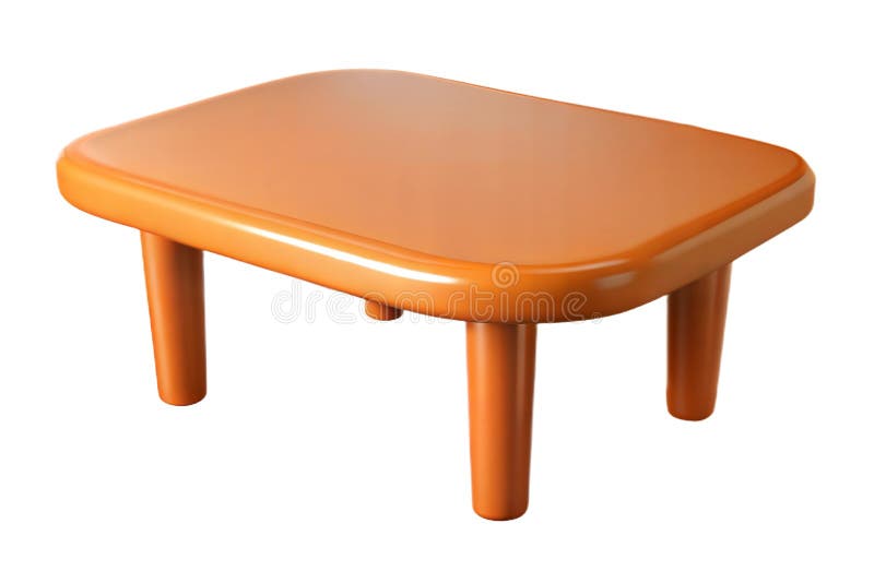 Orange Plastic Table stock illustration. Illustration of home - 355412418