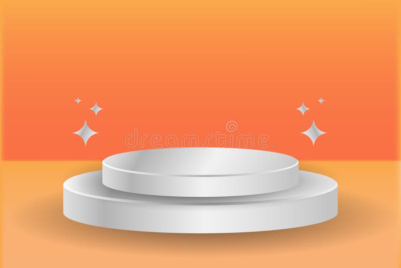 Simple 3d Silverer Circle Podium Stock Vector - Illustration of ...