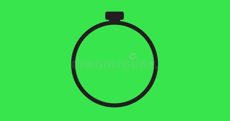 Simple 2D Stopwatch Start To Stop Round Completion Animation. Stock ...