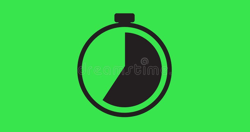Simple 2D Stopwatch Start To Stop Round Completion Animation. Stock ...