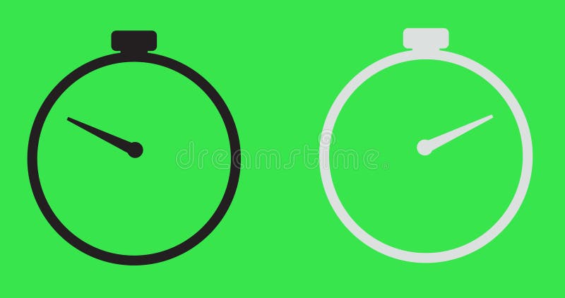 Simple 2D Stopwatch Start To Stop Round Completion Animation. Stock ...