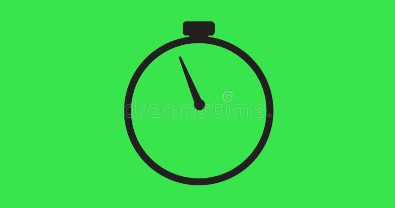 Simple 2D Stopwatch Start To Stop Round Completion Animation. Stock ...