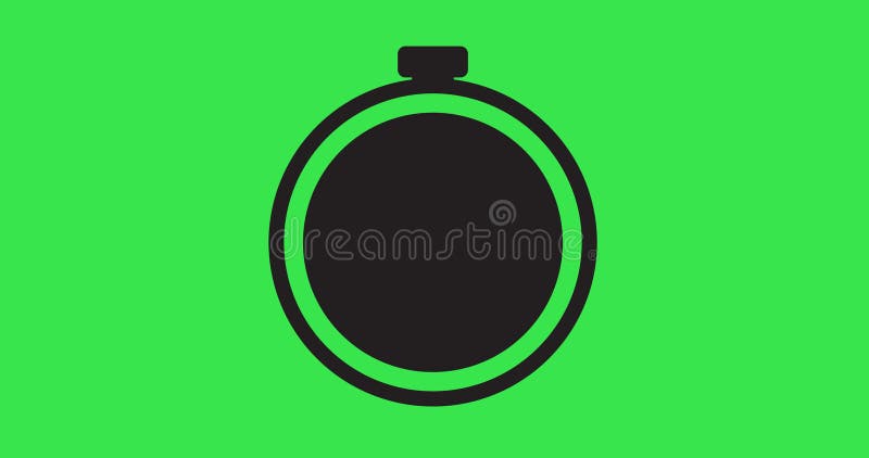 Simple 2D Stopwatch Start To Stop Round Completion Animation. Stock ...