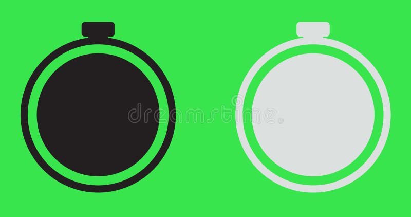 Simple 2D Stopwatch Start To Stop Round Completion Animation. Stock ...