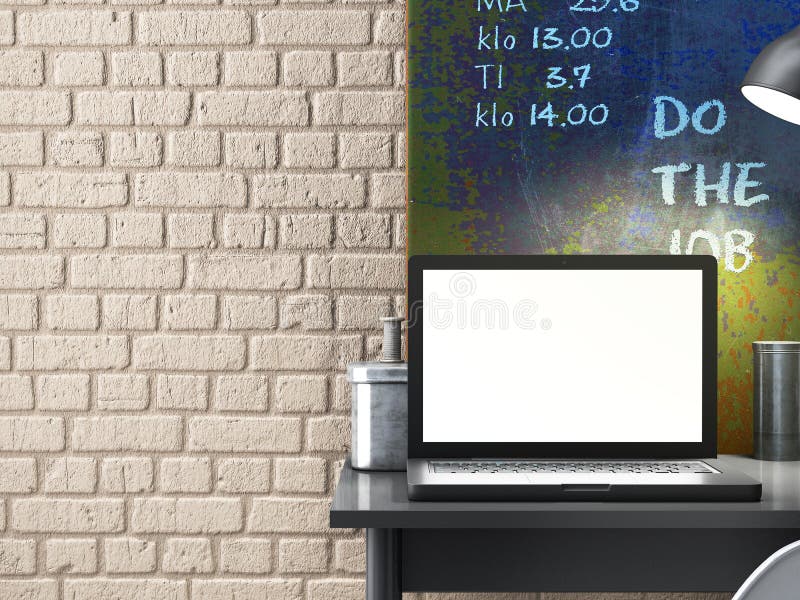 Simple Darck Desk Part of Interest Work Area from Front 3d Render Stock ...