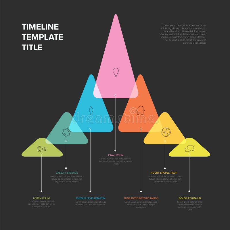Simple Dark Overlay Timeline Graph Template with Semi Transparent ...