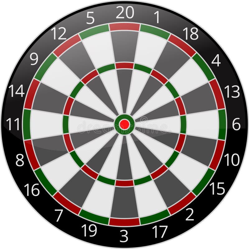 Simple Dart Board - Vector Illustration Stock Vector - Illustration of ...