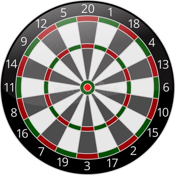 Simple Dart Board - Vector Illustration Stock Vector - Illustration of ...