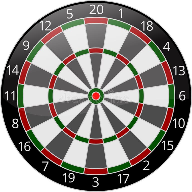 Simple Dart Board - Vector Illustration Stock Vector - Illustration of ...