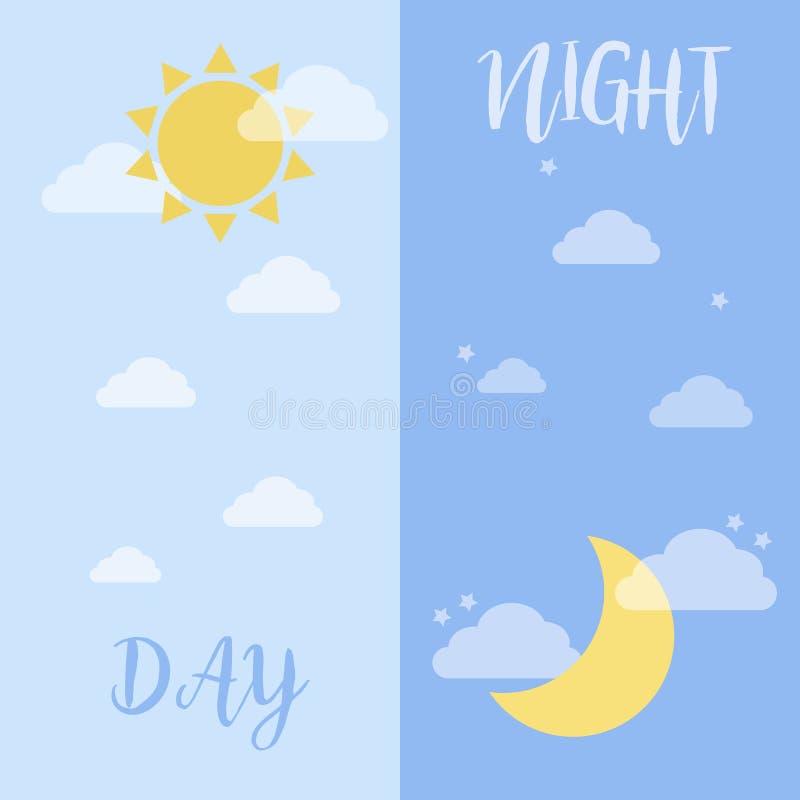 Day and Night Pattern Background Stock Vector - Illustration of ...