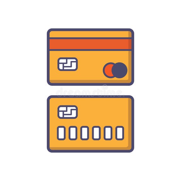 Simple Debit or Credit Card Icon Illustration Suitable for Vector Stock ...