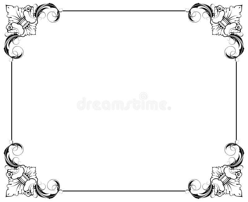 Simple decorative frame stock vector. Illustration of curl - 19213320