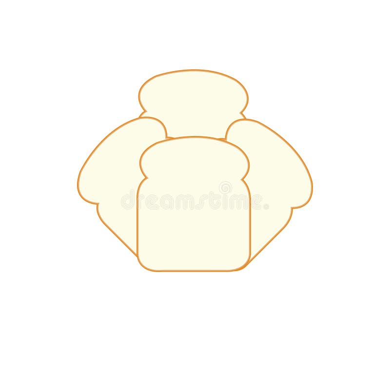 Simple Delicious Bread Icon Vector Logo Stock Vector - Illustration of ...