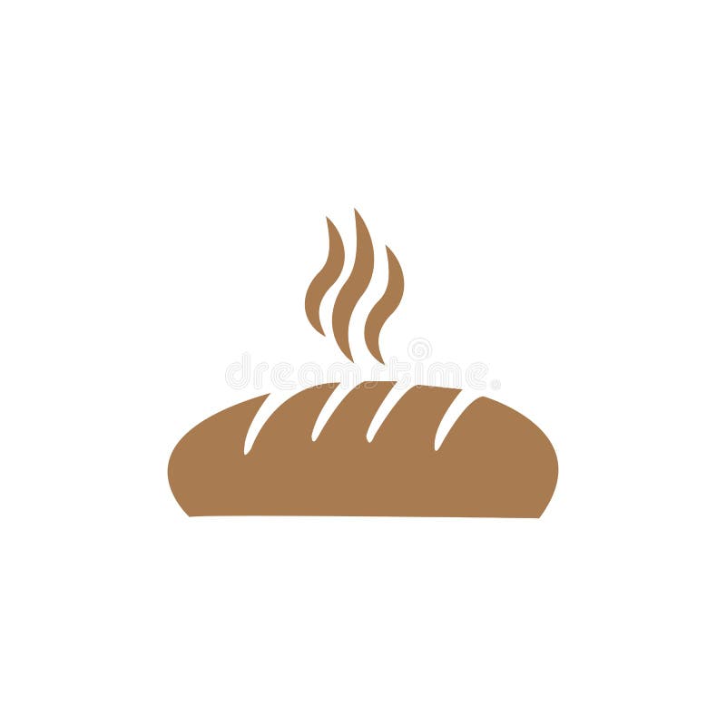 Simple Delicious Bread Icon Vector Logo Stock Vector - Illustration of ...