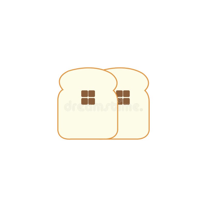 Simple Delicious Bread Icon Vector Logo Stock Vector - Illustration of ...