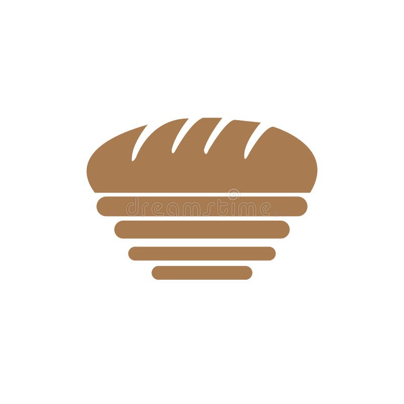 Simple Delicious Bread Icon Vector Logo Stock Vector - Illustration of ...