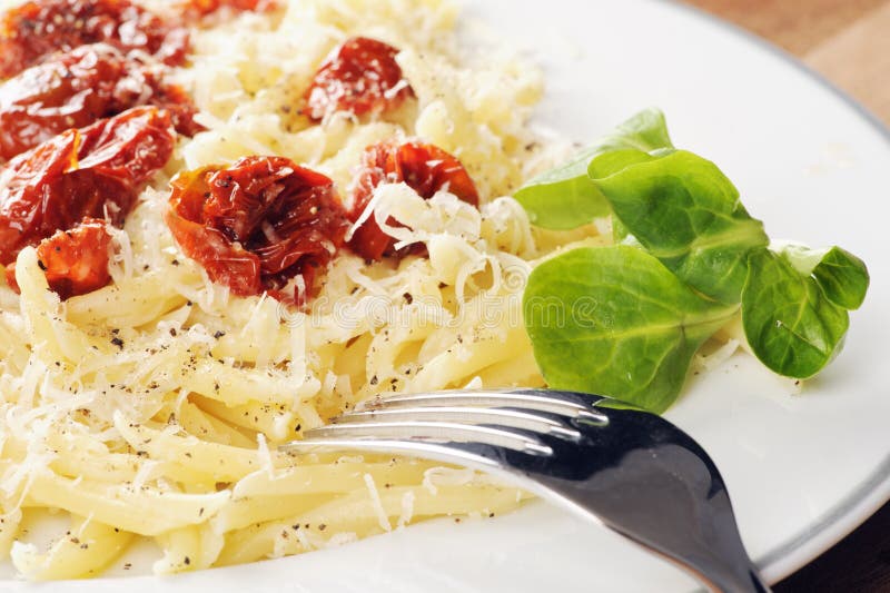 Simple but Delicious Pasta Course Stock Image - Image of natural ...
