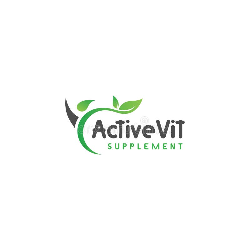 Simple Design ACTIVE VIT SUPPLEMENT Logo Design Stock Vector ...