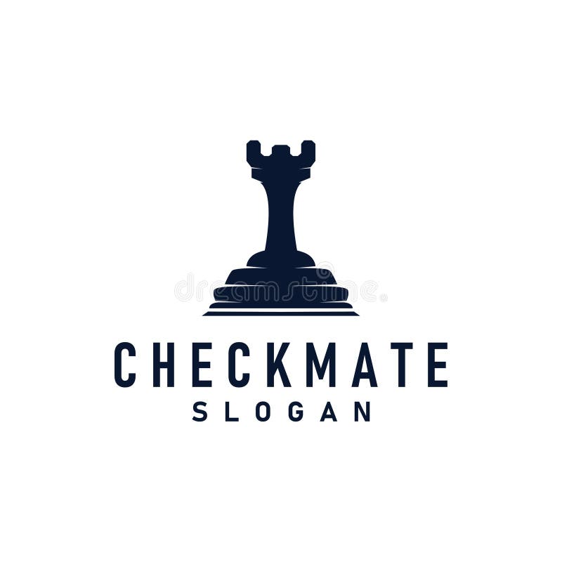 Simple Design Chess Logo Chess Game Concept Silhouette Vintage Retro ...