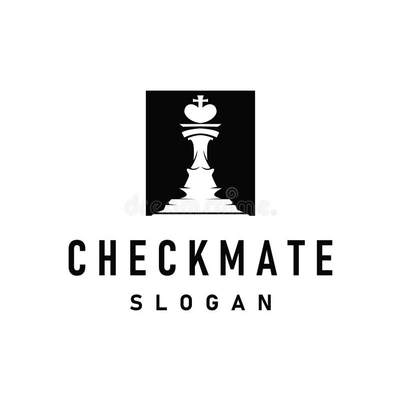 Simple Design Chess Logo Chess Game Concept Silhouette Vintage Retro ...