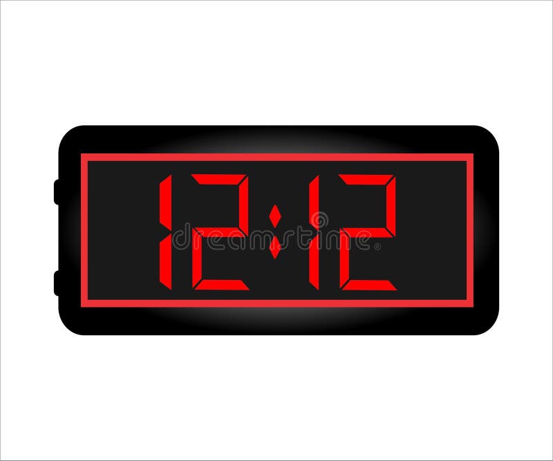 Simple Design Digital Clock Vector Illustration Stock Vector ...