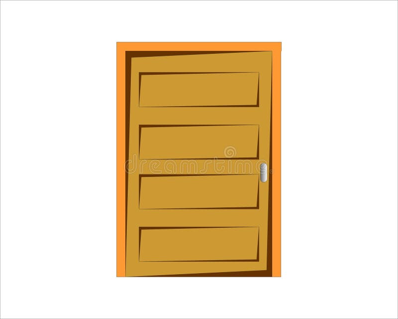 Simple Design Door Vector Illustration Stock Vector - Illustration of ...