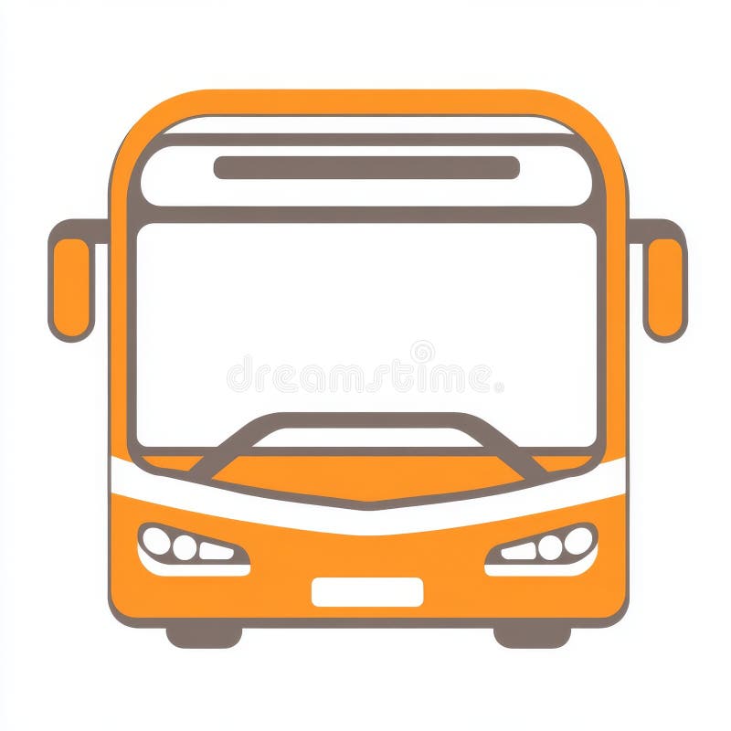 A Simple Design Featuring an Illustration of an Orange RV Camper Van ...