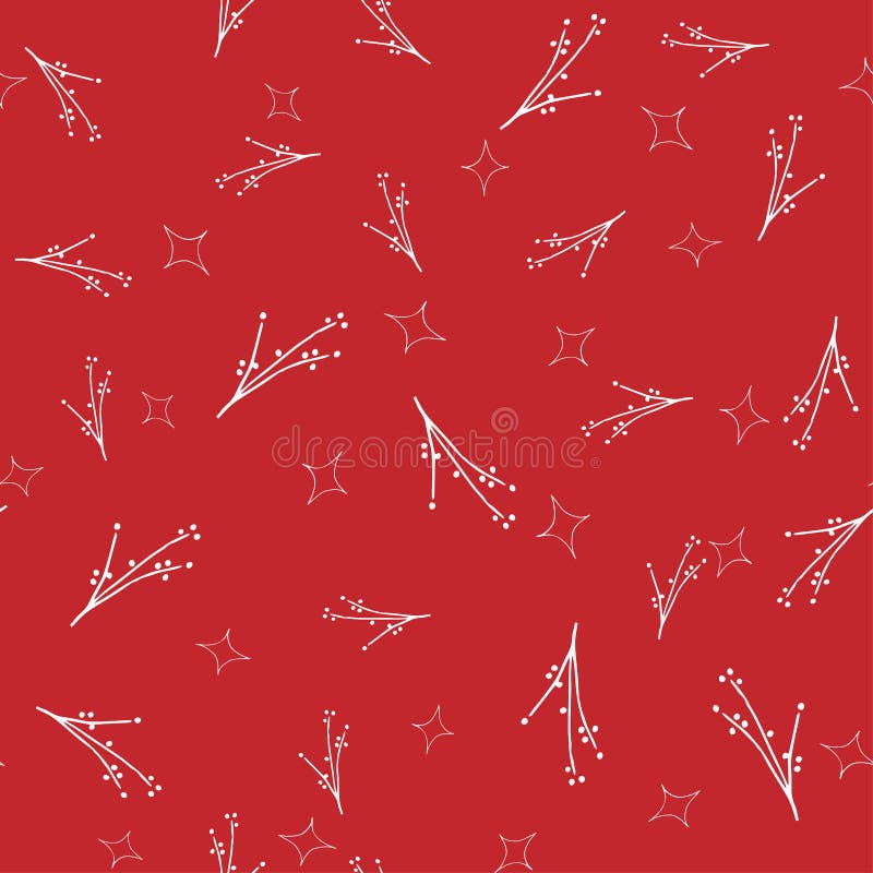 Simple Design, Graphic Element. Floral Vector Xmas Celebration. Red ...