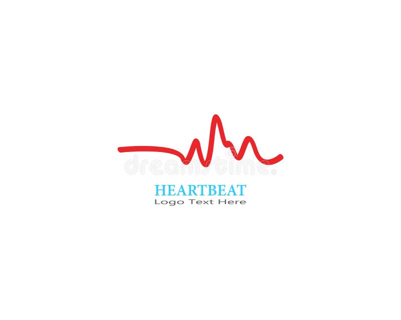 Simple Design Heartbeat Pulse Template Vector Stock Illustration ...