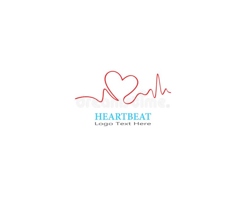 Simple Design Heartbeat Pulse Template Vector Stock Illustration ...