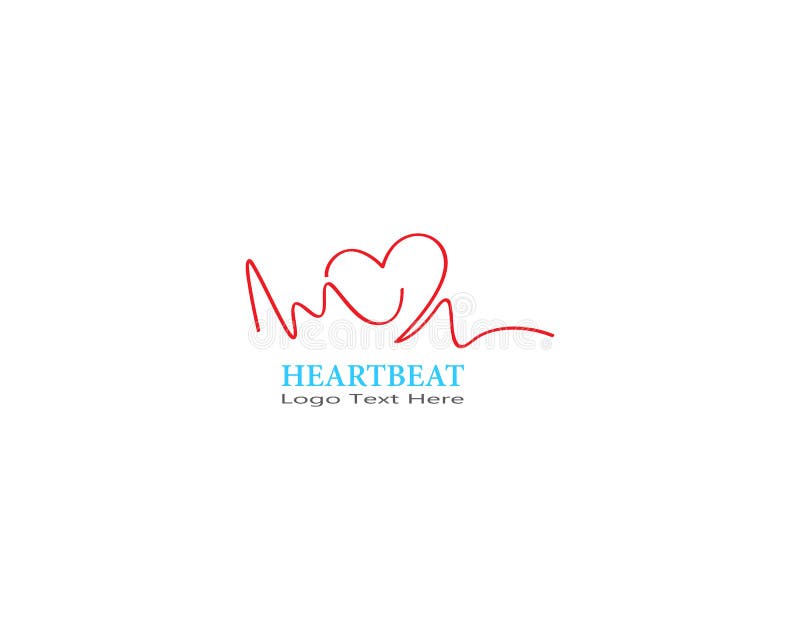 Simple Design Heartbeat Pulse Template Vector Stock Illustration ...