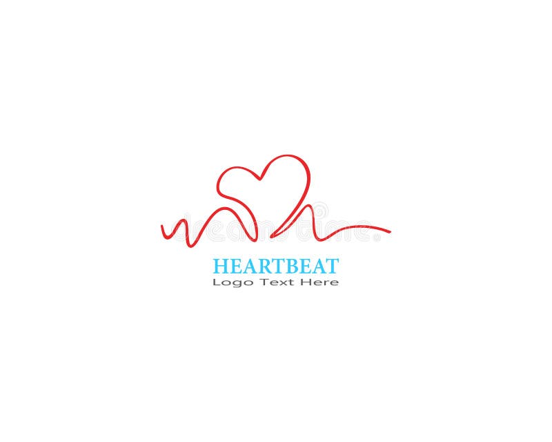 Simple Design Heartbeat Pulse Template Vector Stock Illustration ...