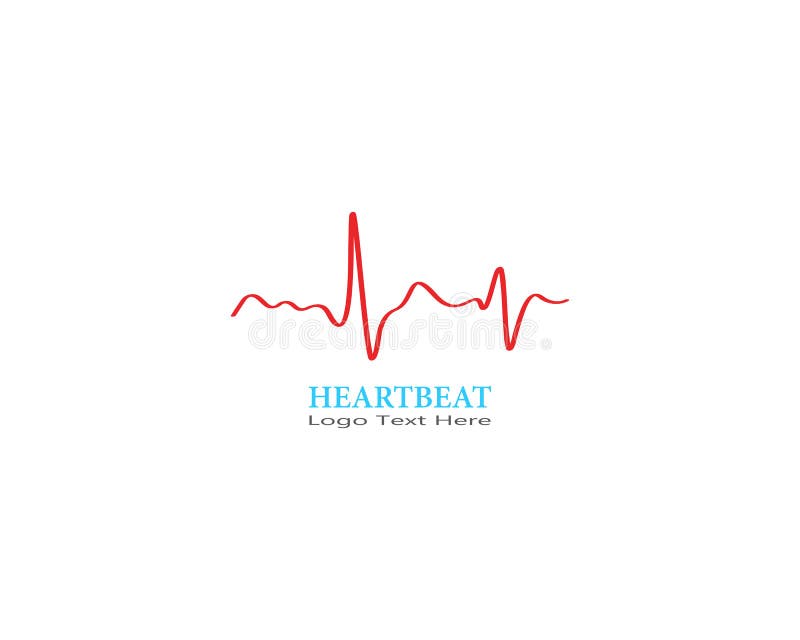 Simple Design Heartbeat Pulse Template Vector Stock Illustration ...