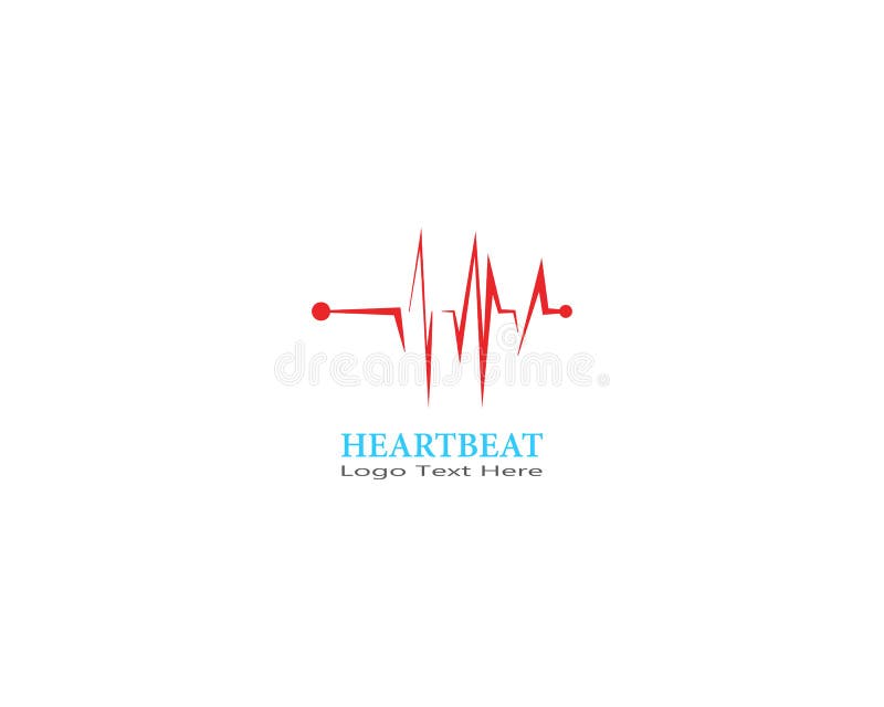 Simple Design Heartbeat Pulse Template Vector Stock Illustration ...
