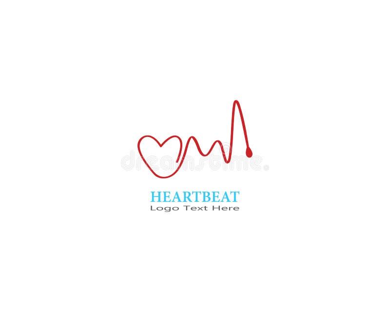 Simple Design Heartbeat Pulse Template Vector Stock Illustration ...