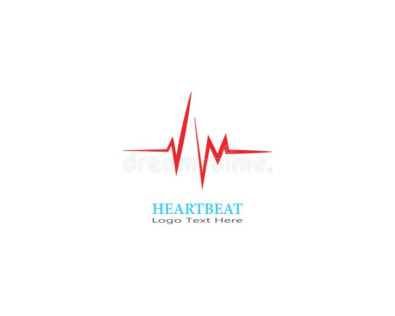 Simple Design Heartbeat Pulse Template Vector Stock Illustration ...