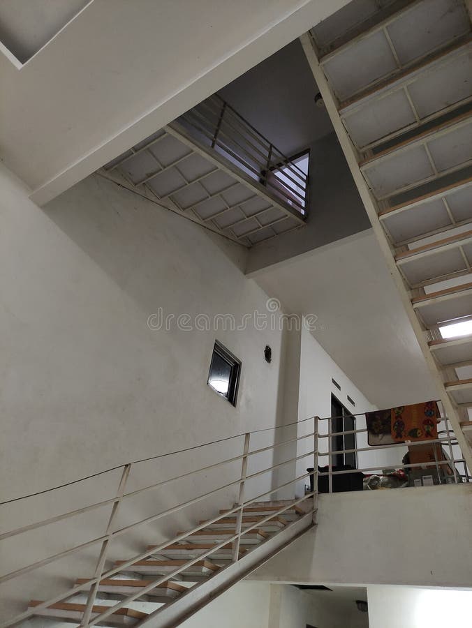 Simple Design House with Four Floor Inside for Cramped Land Stock Photo ...