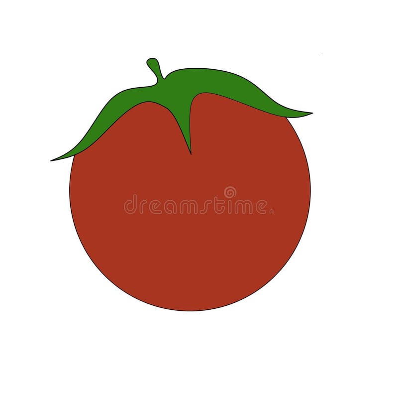 Simple Design of Icon Tomato Red Stock Illustration - Illustration of ...