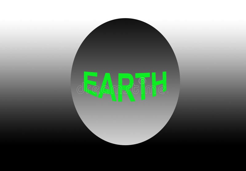 A Simple Design Illustration of a Black Grey and Green Planet Earth ...