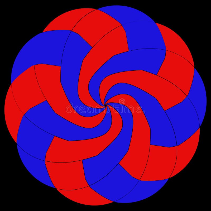 Simple Design of Illustration Spinning Red Blue Stock Illustration ...
