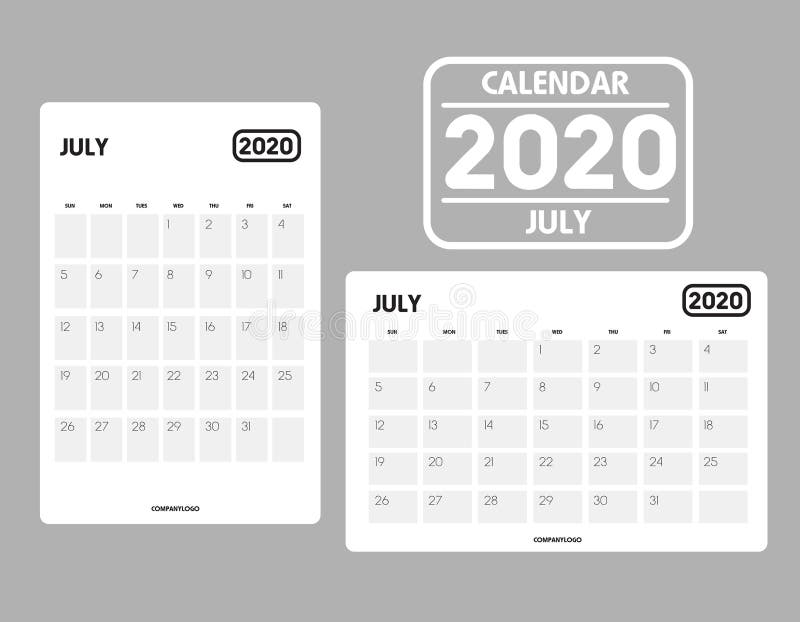 Abstract and Modern Calendar of 2020 Stock Vector - Illustration of ...