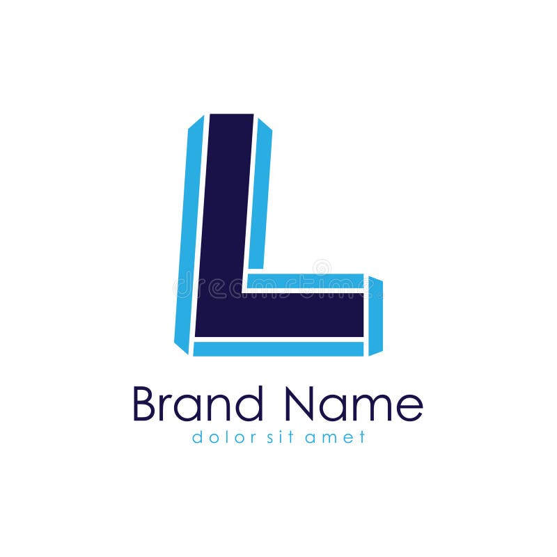 Simple Design of L Letter Elements Stock Illustration - Illustration of ...