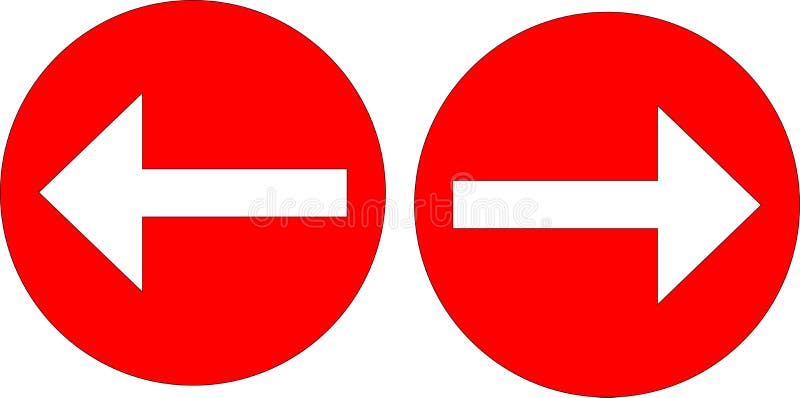 Simple Design for Left and Right Icons Stock Vector - Illustration of ...