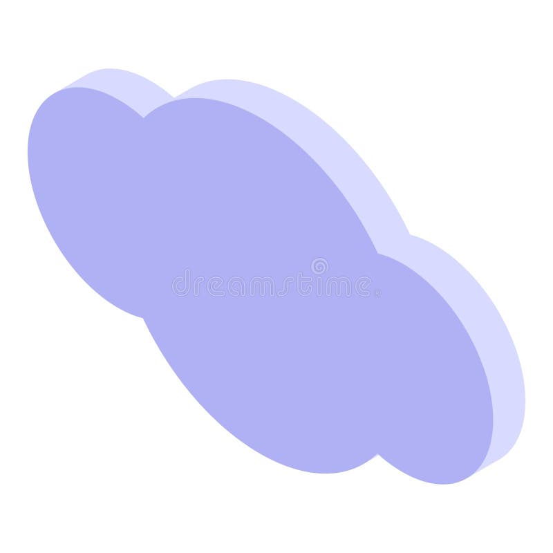 Light Purple Cloud Floating in the Sky in Isometric View Stock Photo ...