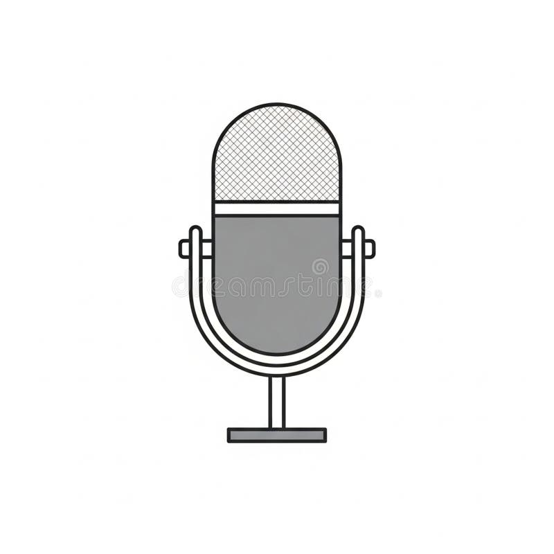 Rounded Microphone Logo Stock Illustrations – 412 Rounded Microphone ...