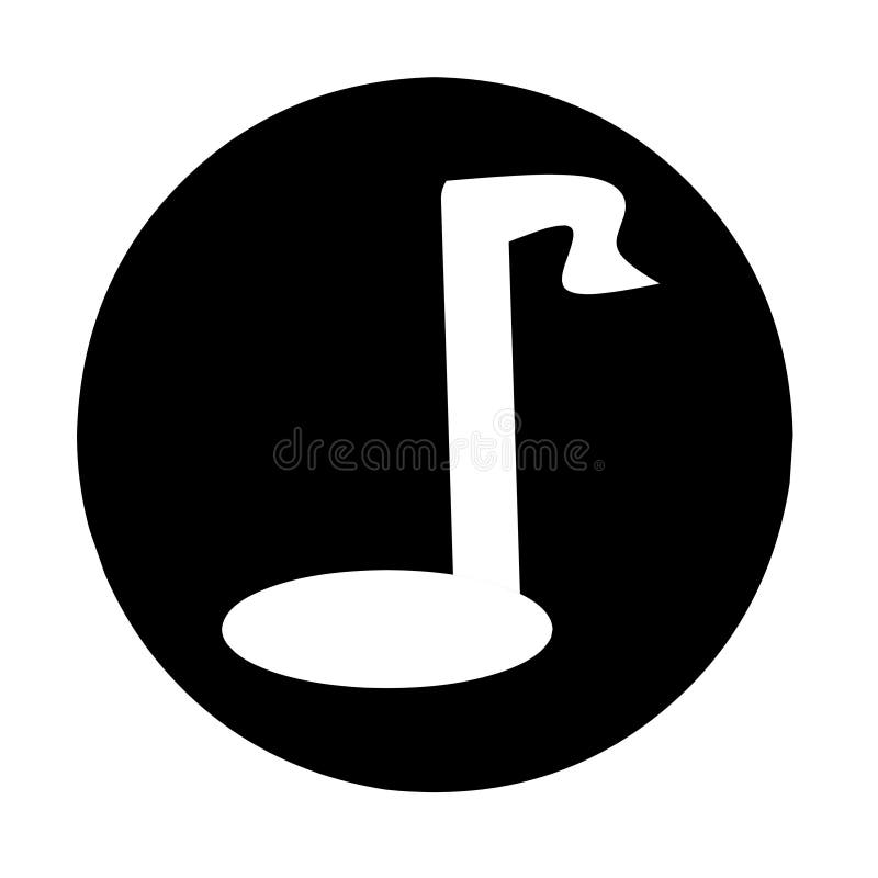 Simple Design Musical Note Icon Vector Stock Vector - Illustration of ...