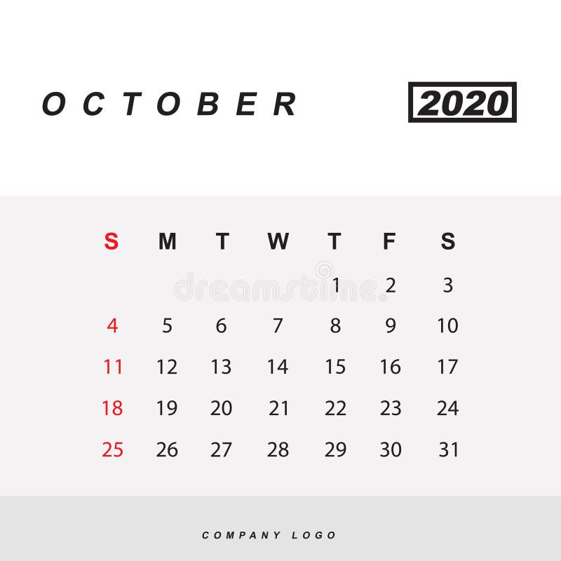 Abstract and Modern Calendar of 2020 Stock Vector - Illustration of ...