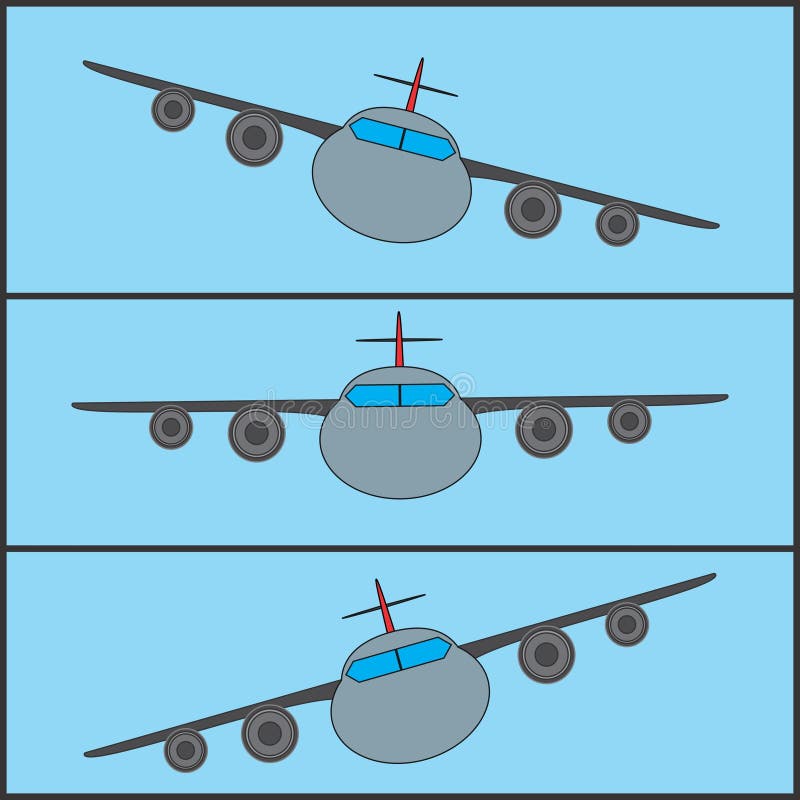 Simple Design Plane Illustration Vector Stock Vector - Illustration of ...
