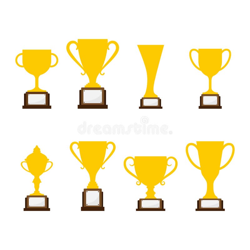 Simple Design Single Golden Trophy. Stock Photo - Image of game, luxury ...